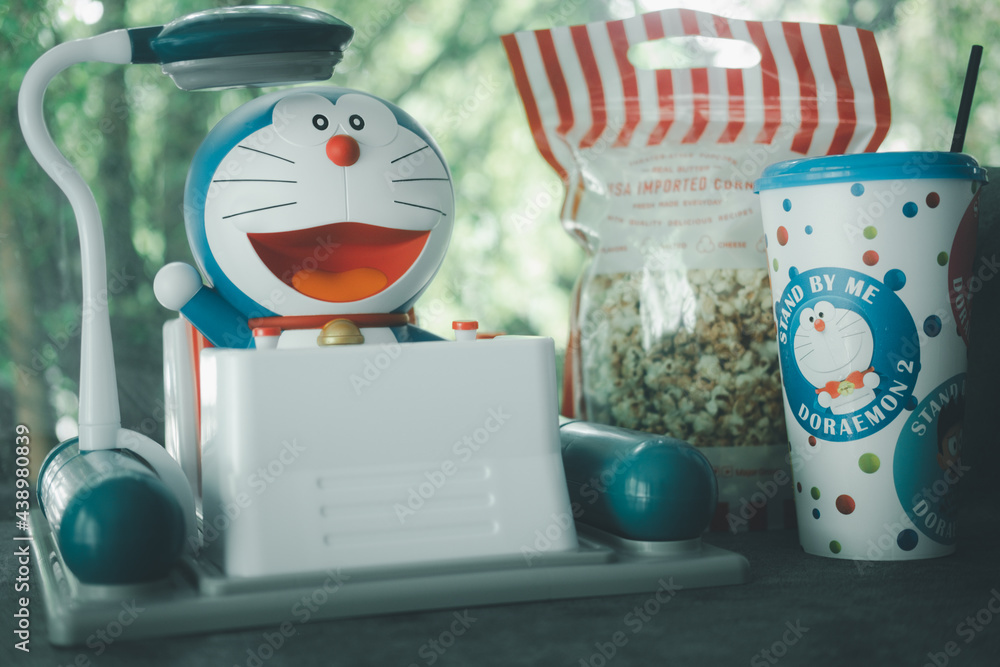 Bangkok, Thailand - June 12, 2020 : Doraemon time machine bucket set to ...