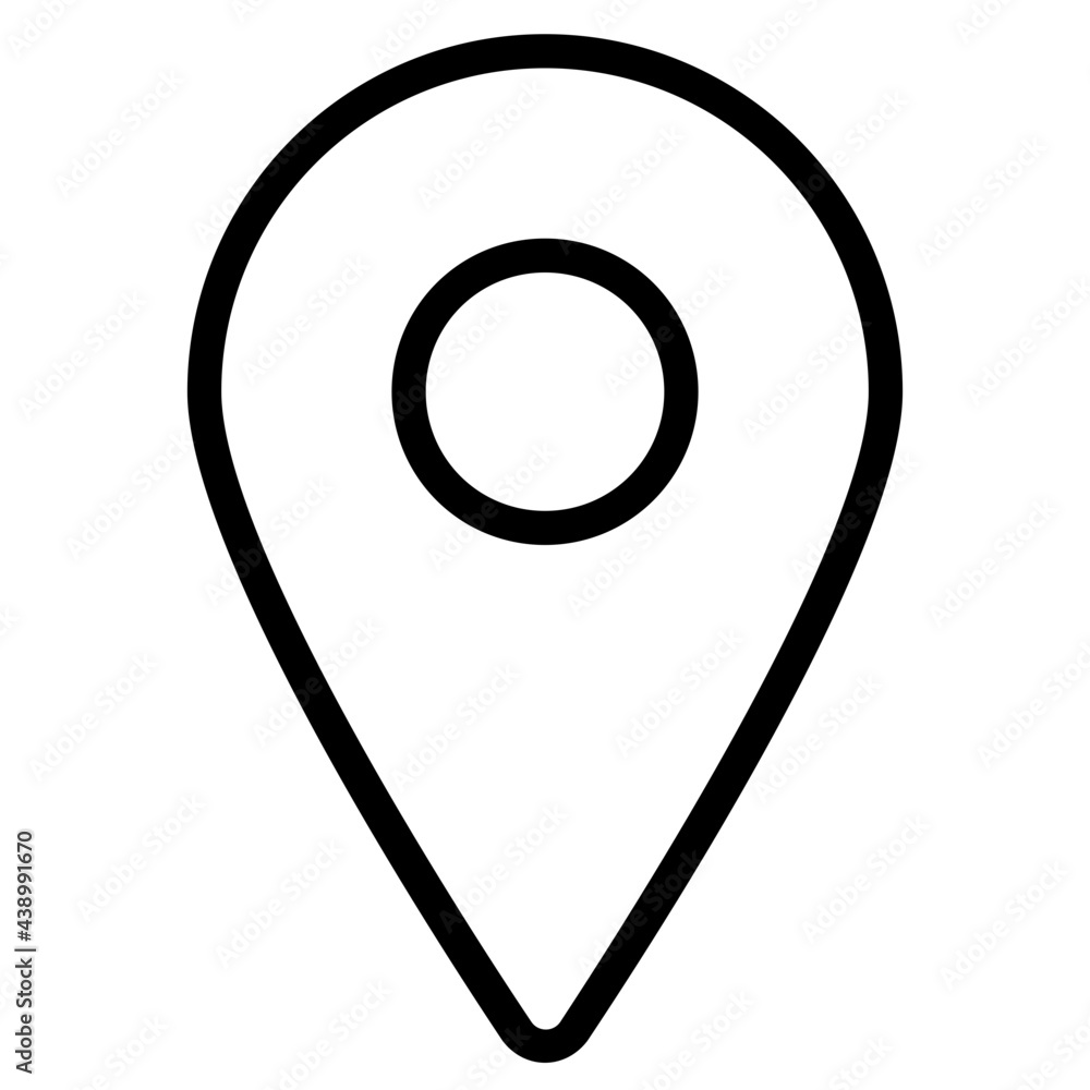 location outline style icon Stock Vector | Adobe Stock