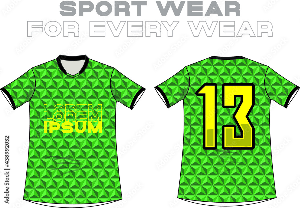 Fabric textile pattern design for soccer jersey football, e-sport or ...