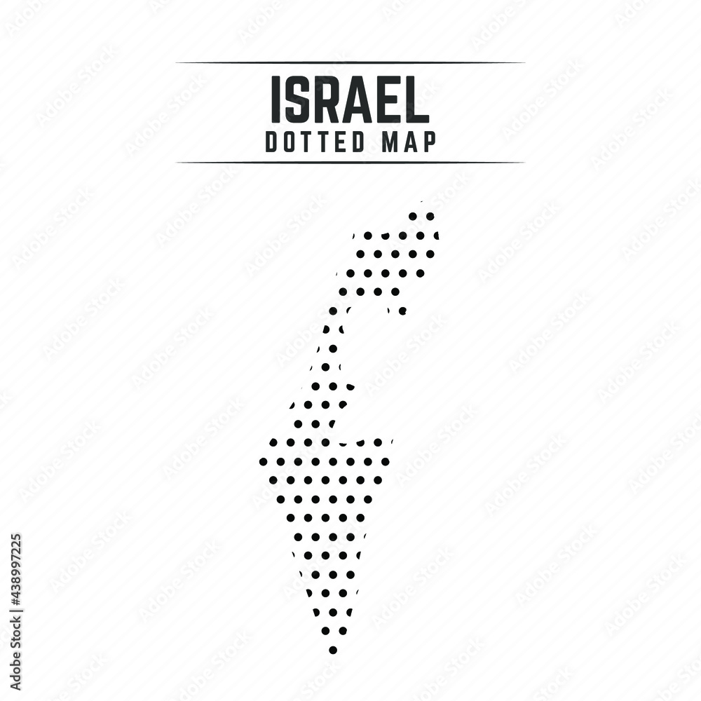 Dotted Map of Israel Stock Vector | Adobe Stock
