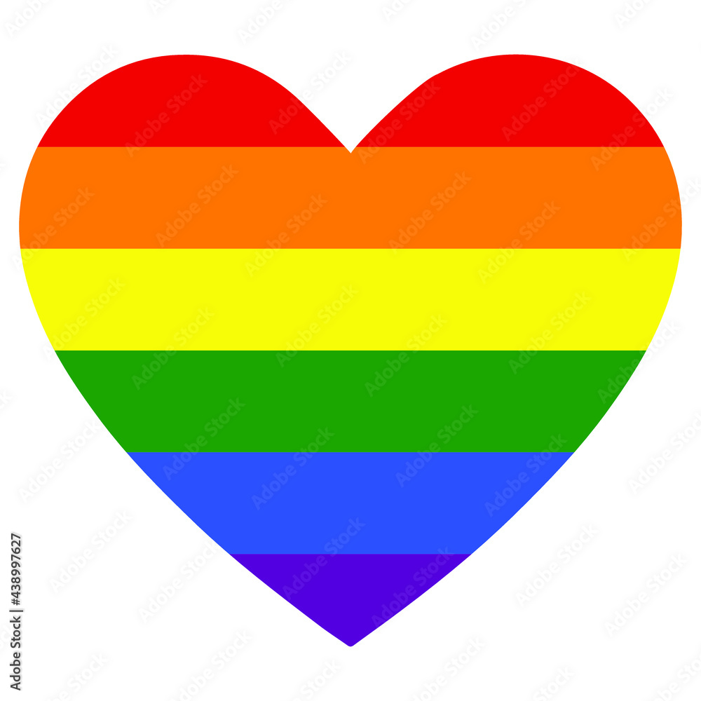 LGBTQ Pride Flag in love symbol vector. stands for lesbian, gay ...