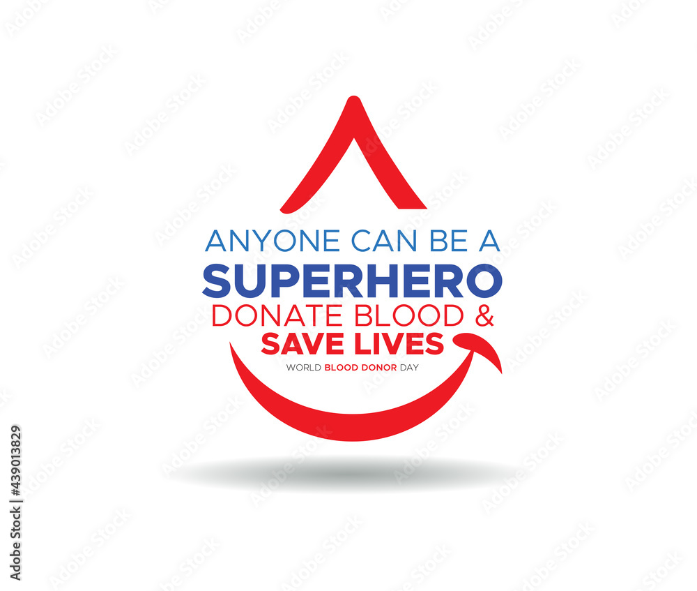 world blood donor day. donate blood save life concept. Logo typography ...
