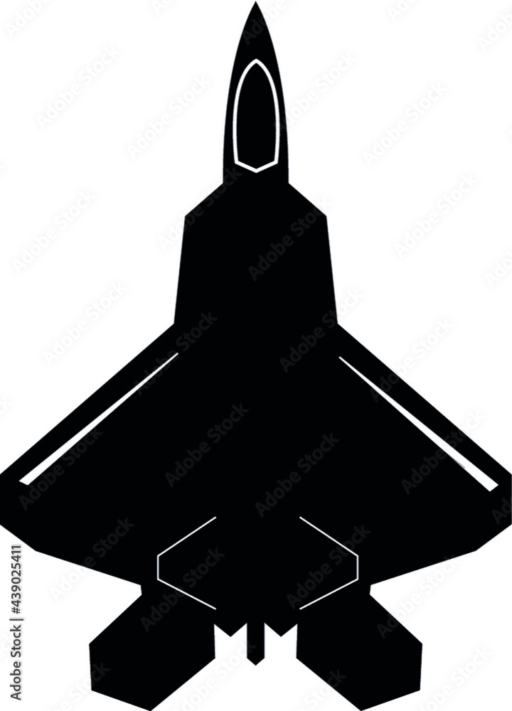 f22 raptor jet fighter military aircraft stealth vertical eps vector ...