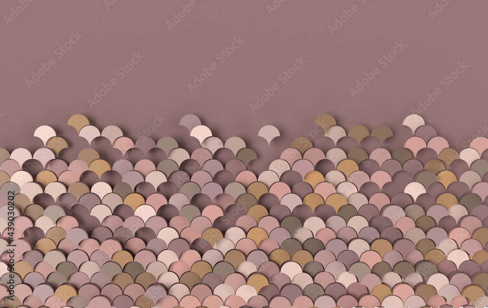 Mermaid fish, dragon scales, reptile skin, wave 3d rendering. Ceramic ...