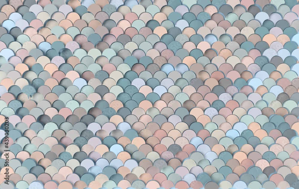 Mermaid fish, dragon scales, reptile skin, wave 3d rendering. Ceramic ...