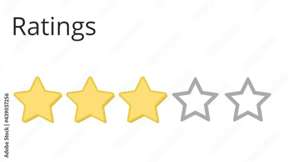 Mouse Cursor Slides Over And Clicks 3 Star Rating. Device Screen View ...