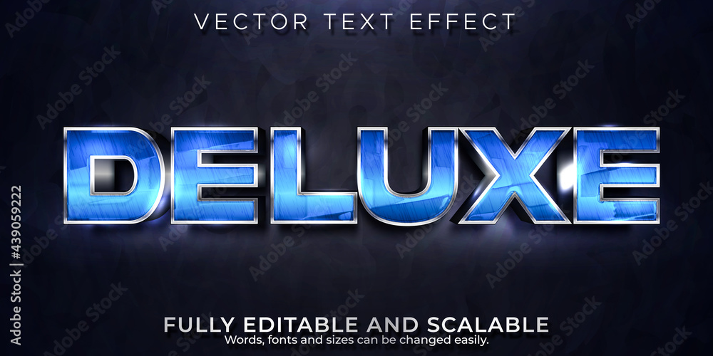 Deluxe text effect, editable elegant and shiny text style Stock Vector ...