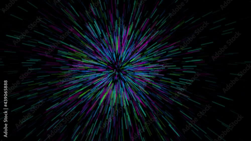 Neon Lights colorful animation transition. Stream of neon rays. 3d ...