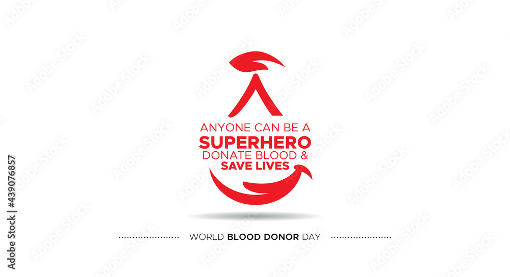 World Blood Donor Day vector illustration. Blood donation awareness ...