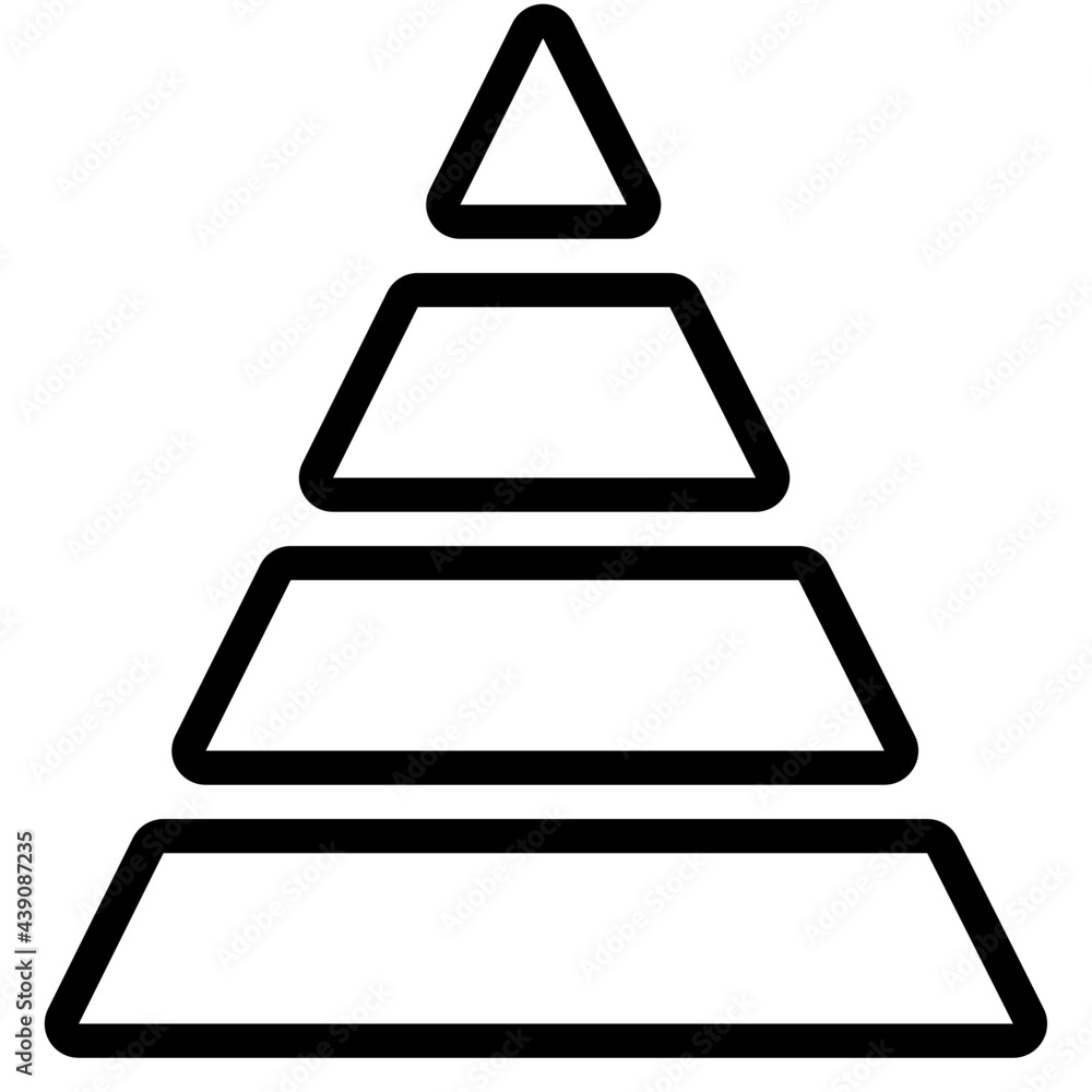 piramid chart outline style icon Stock Vector | Adobe Stock