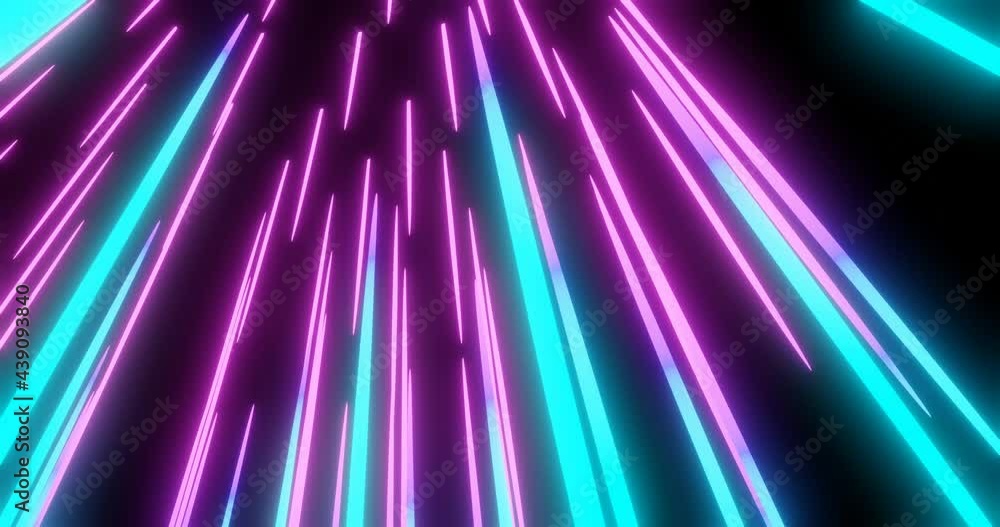 3d render with blue and pink neon lines on black background Stock Video ...