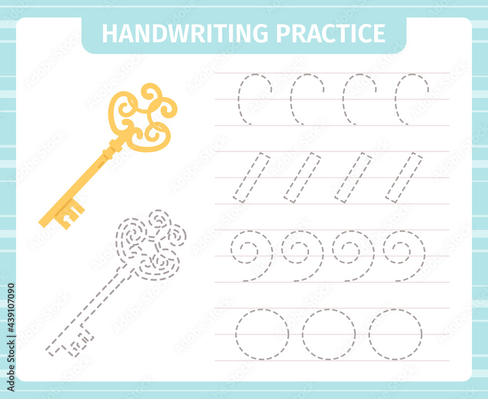 Kids handwriting practice game. Educational children handwriting ...
