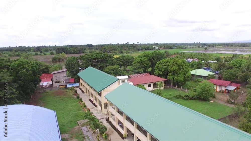 One of the mass-produced low-cost multi-story school buildings built in ...