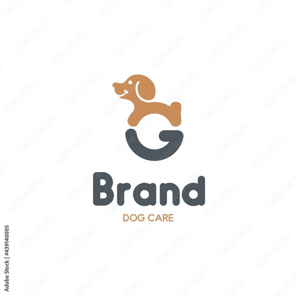 Letter G logo design. Simple vector illustration of letter G combined ...