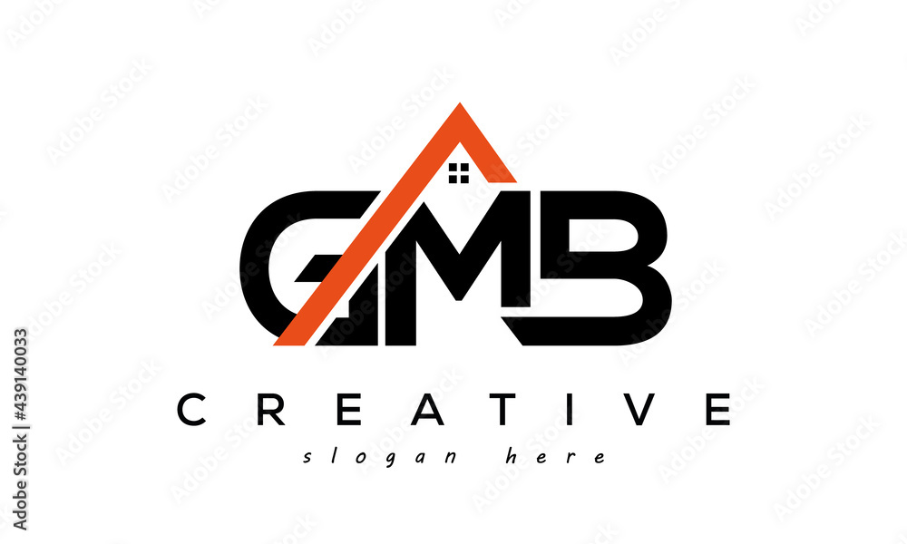 GMB letters real estate construction logo vector vector de Stock ...