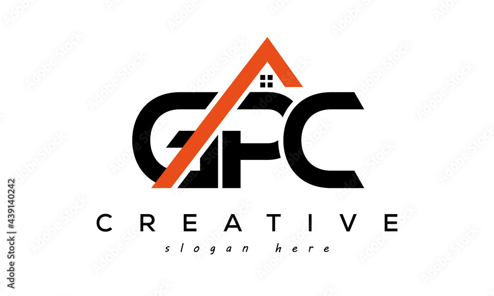 GPC letters real estate construction logo vector Stock Vector | Adobe Stock