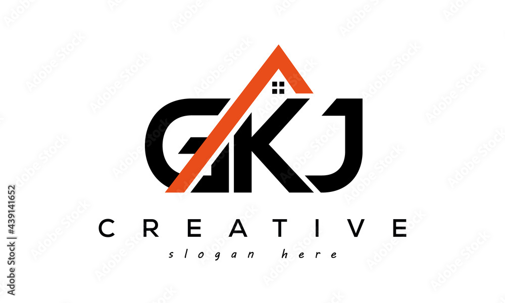 GKJ letters real estate construction logo vector Stock Vector | Adobe Stock