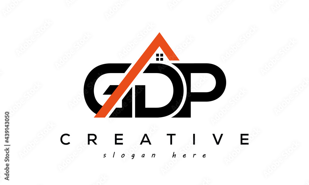 GDP letters real estate construction logo vector Stock Vector | Adobe Stock