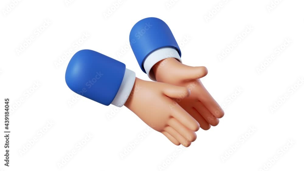 looping animation of clapping cartoon character hands, animated ...