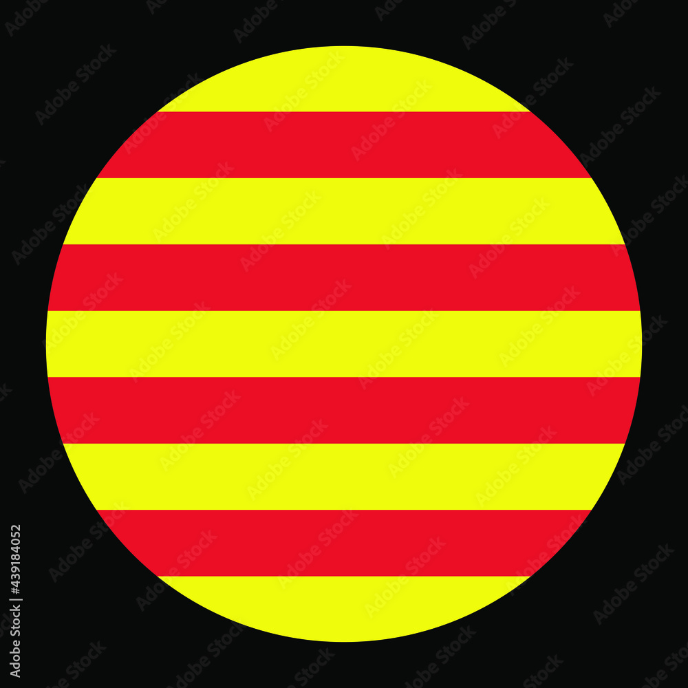 Catalonia flag banner vector illustration isolated on black background ...