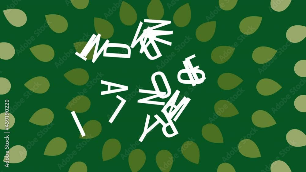 WORLD ENVIRONMENT DAY concept animation on a green background with ...