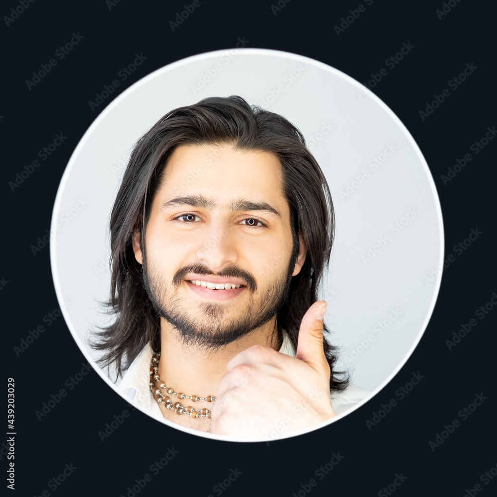 Successful man. Positive male portrait. Support help. Positive mind ...