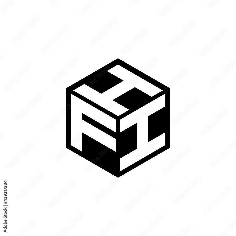 FIH letter logo design with white background in illustrator, vector ...