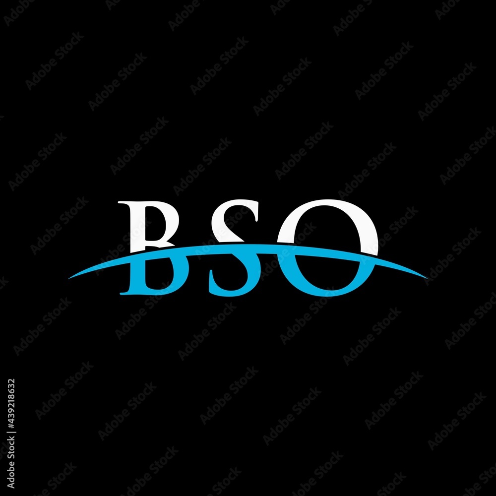 BSO initial overlapping movement swoosh horizon, logo design ...