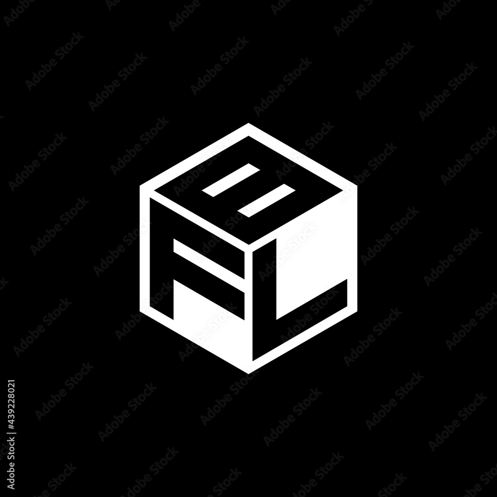 FLB letter logo design with black background in illustrator, vector ...