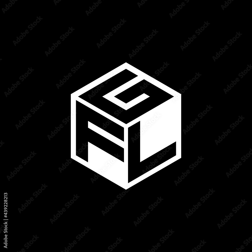FLG letter logo design with black background in illustrator, vector ...