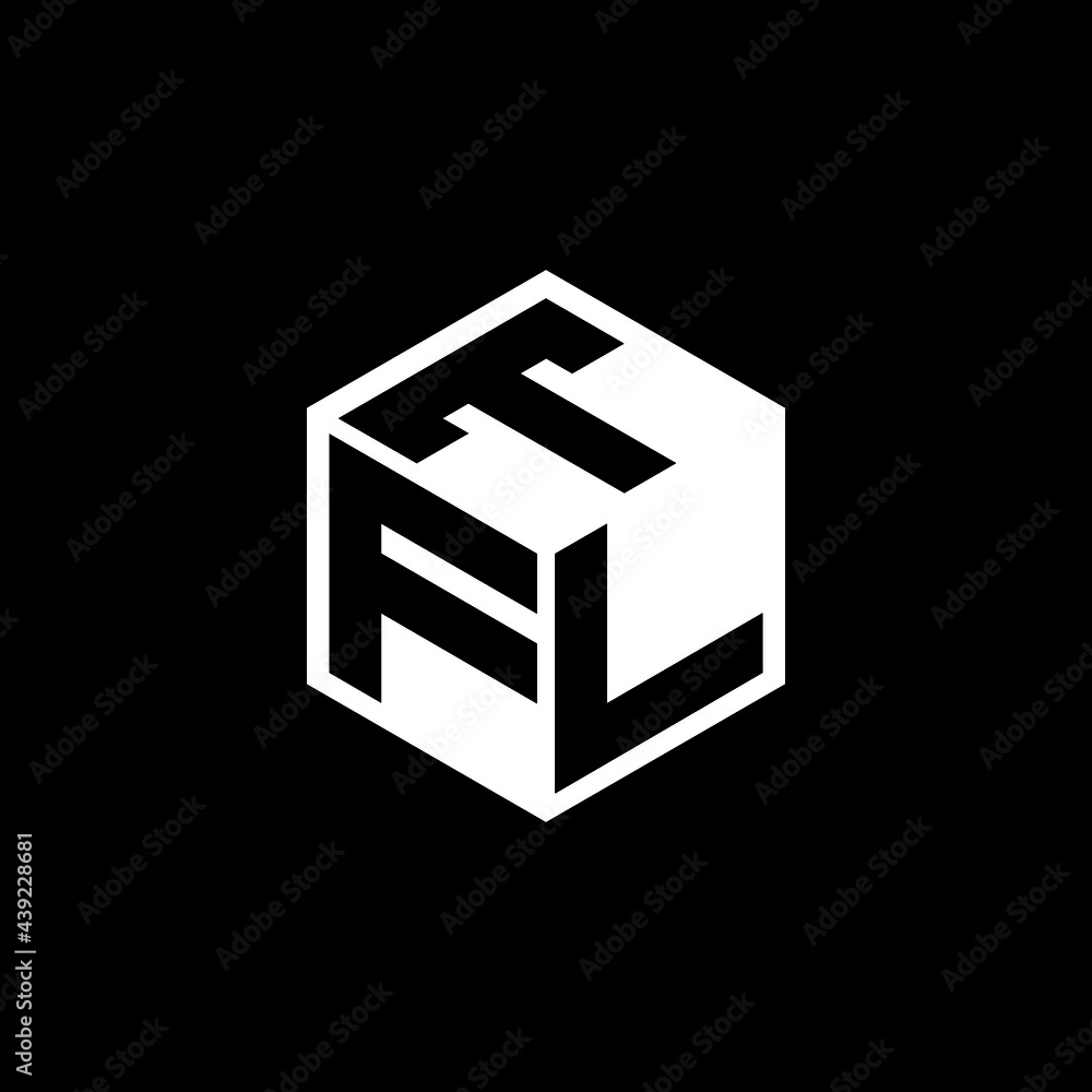 FLT letter logo design with black background in illustrator, vector ...