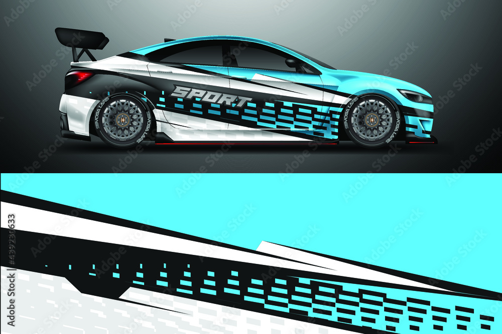 Car Wrap Design Vector , Livery Background Vehicle Stock Vector | Adobe ...