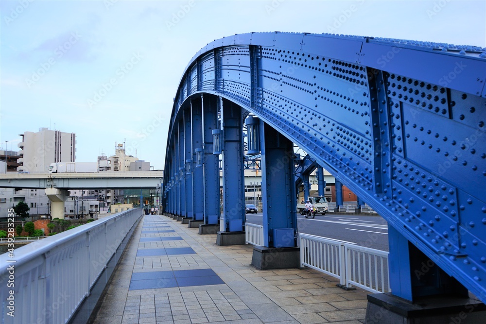 Komagata-Bashi Bridge over Sumida-gawa river in Tokyo, Japan - 日本 東京都 ...