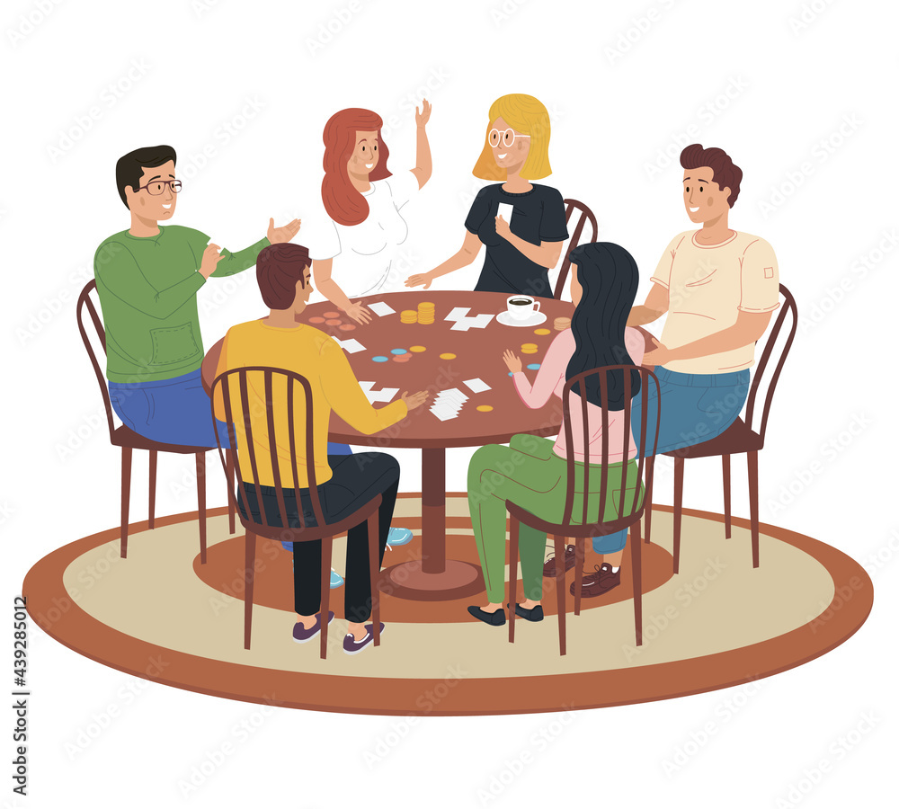 Spend Time With Friends Cartoon