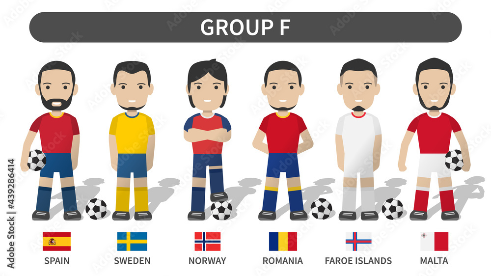 European soccer cup tournament qualifying draws 2020 and 2021 . Group F ...