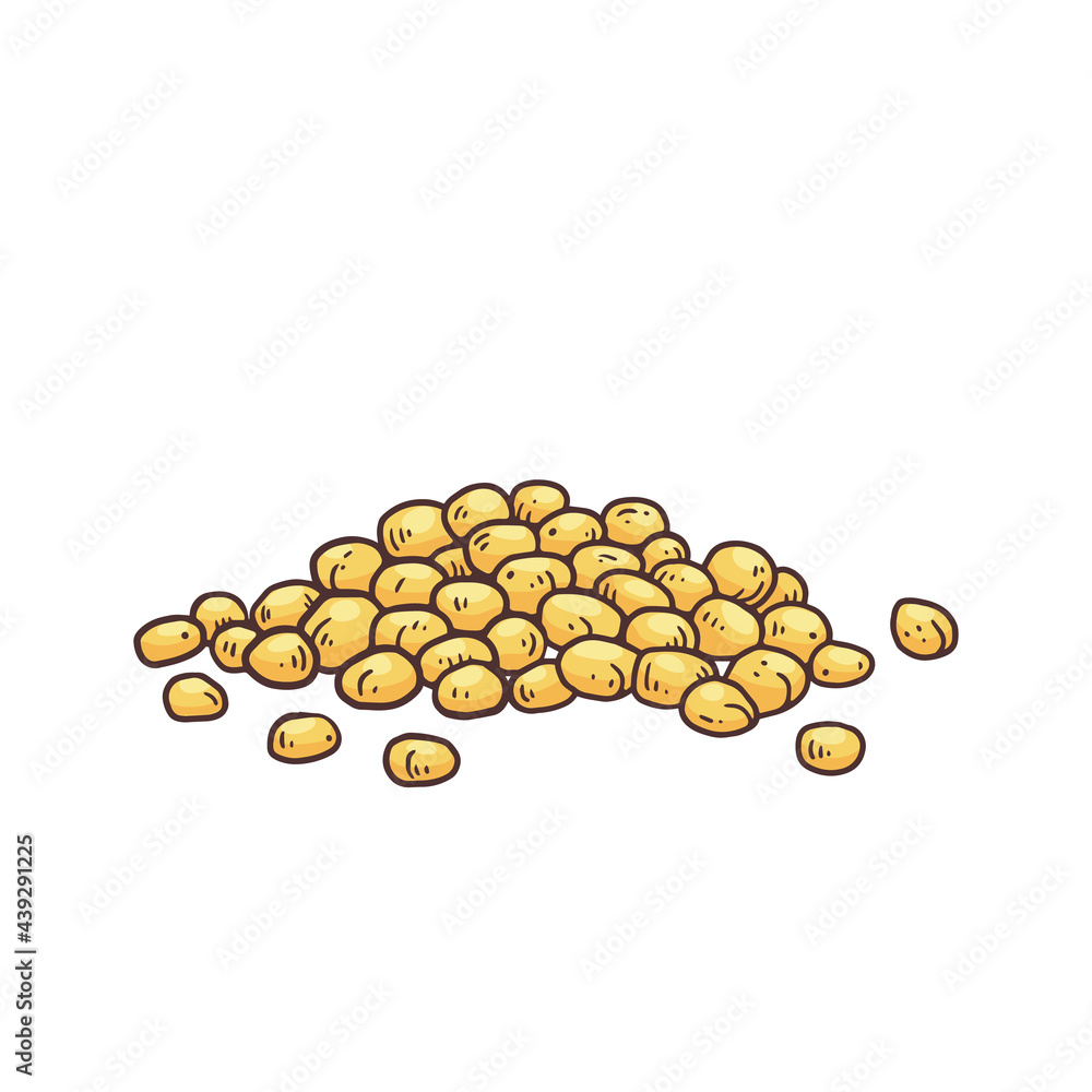 Pile of Mustard plant seeds vintage engraving vector illustration ...