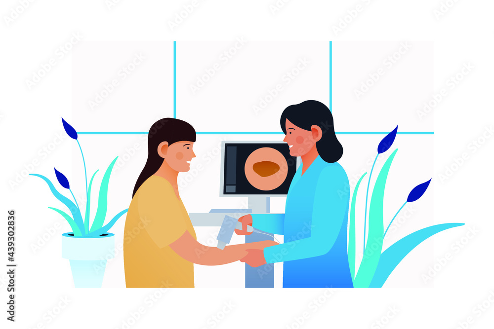 Vetor de Dermatoscopy. Skin Cancer Screening. Medical Equipment ...