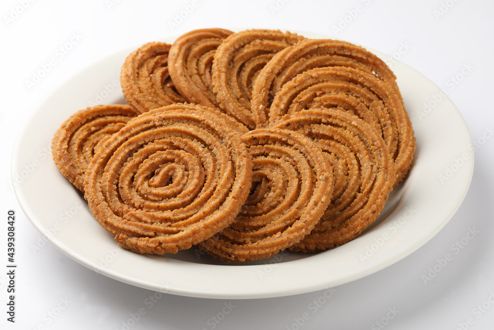 Indian Traditional Tea Time Snack Chakli, a deep fried snack, It is ...