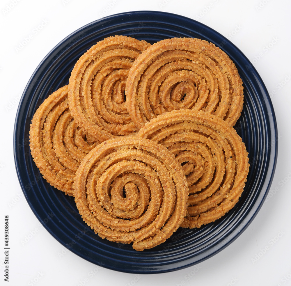 Indian Traditional Tea Time Snack Chakli, a deep fried snack, It is ...