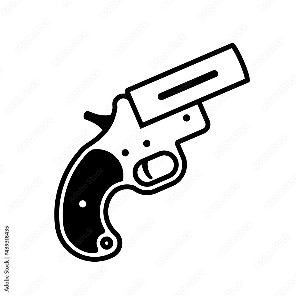 Flare gun glyph icon. Clipart image isolated on white background Stock ...