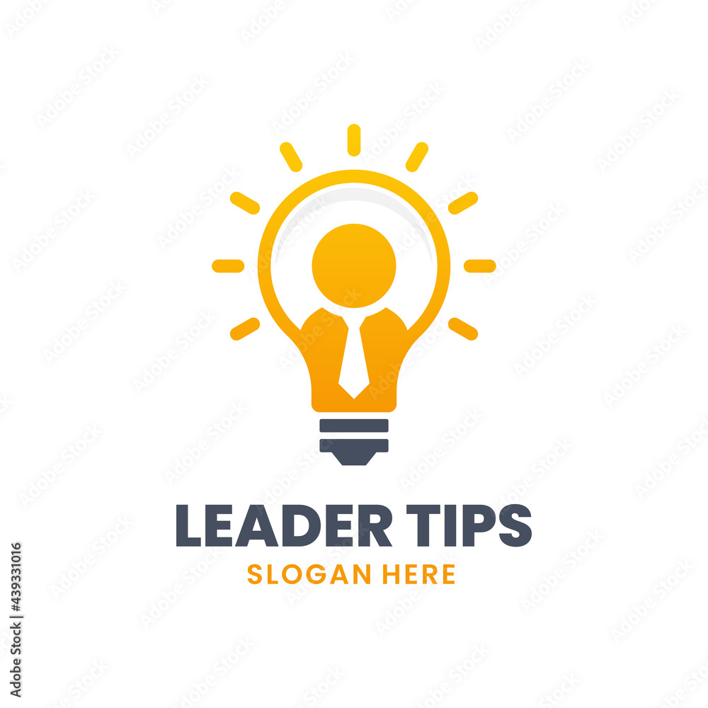 Leader Tips Logo Template Design. Creative people logo. Smart business ...
