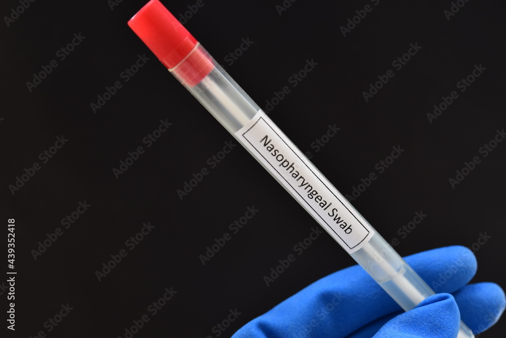 Nasopharyngeal swab from patient for COVID-19 test by using RT-PCR ...