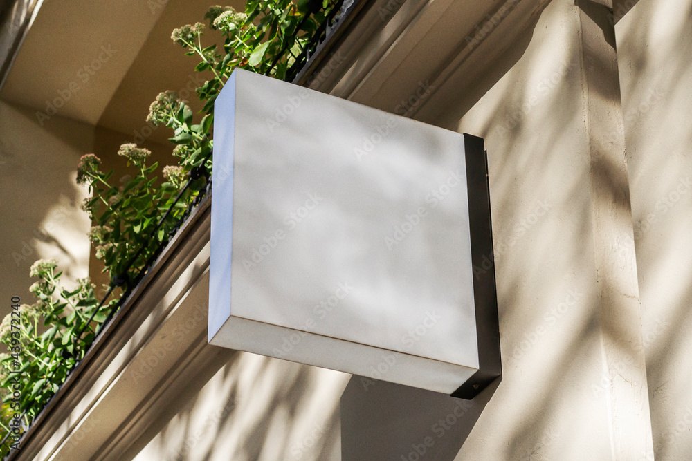 Blank store signage sign design mockup isolated, Clear shop template ...