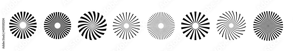 Sunburst element radial stripes or sunburst backgrounds Stock Vector ...