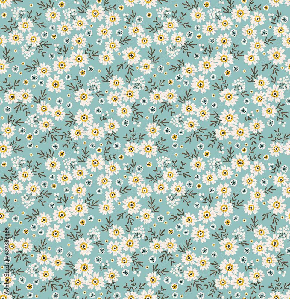 Seamless floral pattern. Ditsy background of small white flowers. Small ...