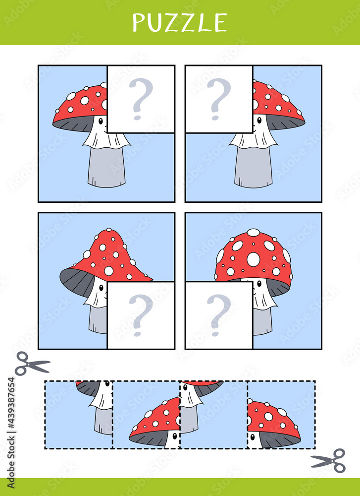 Puzzle for kids. Find the missing parts of the picture. Simple ...