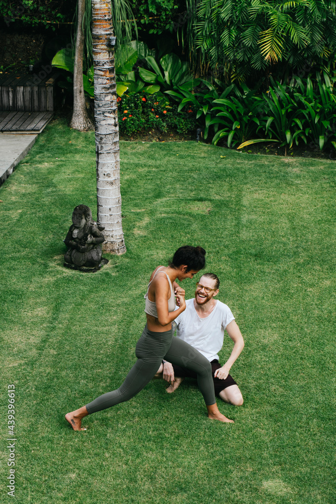 Outdoor Postural Alignment Class Stock Photo | Adobe Stock