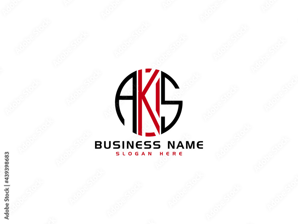 Letter AKS Logo Icon Vector Image Design For All Business Stock Vector ...