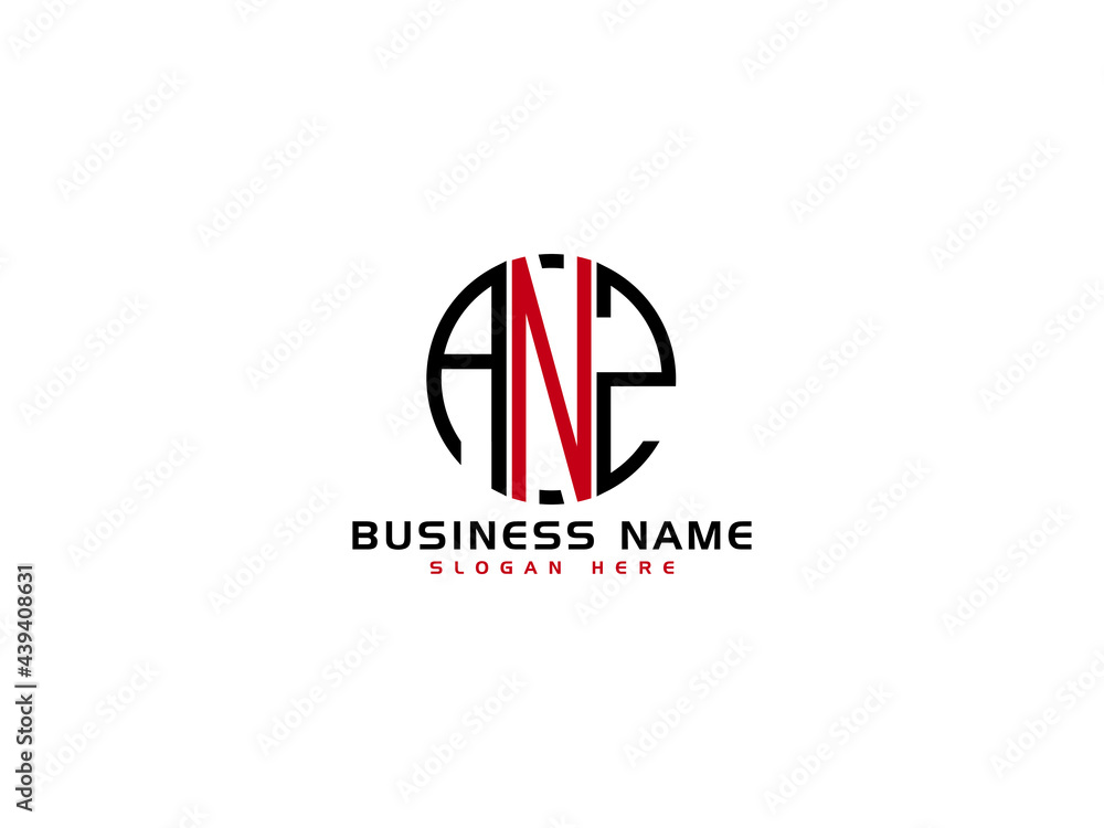 Letter ANZ Logo Icon Vector Image Design For All Business Stock Vector ...