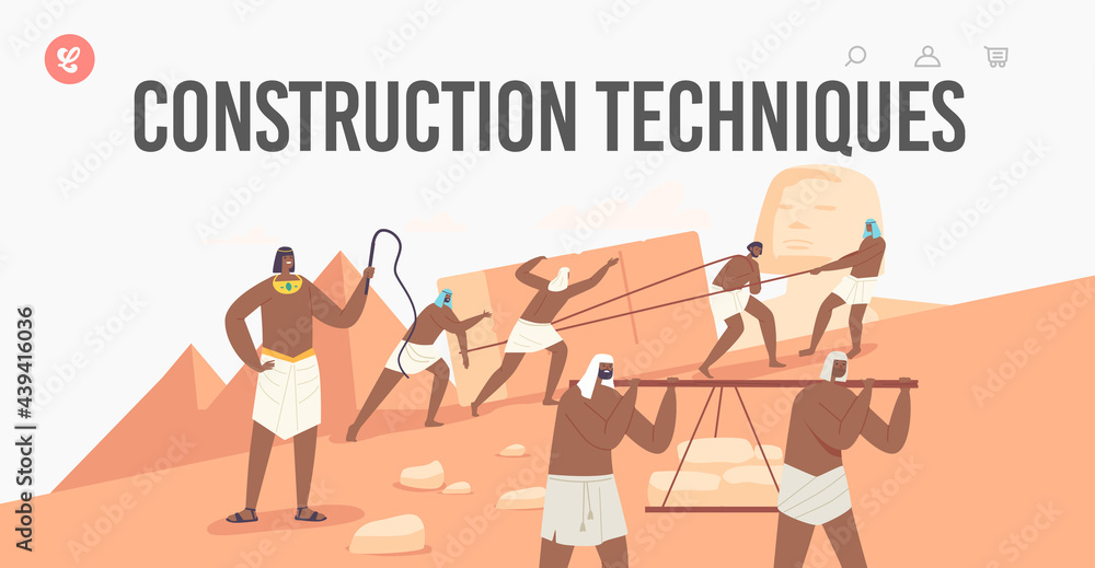 Construction Techniques Landing Page Template. Slave Characters ...